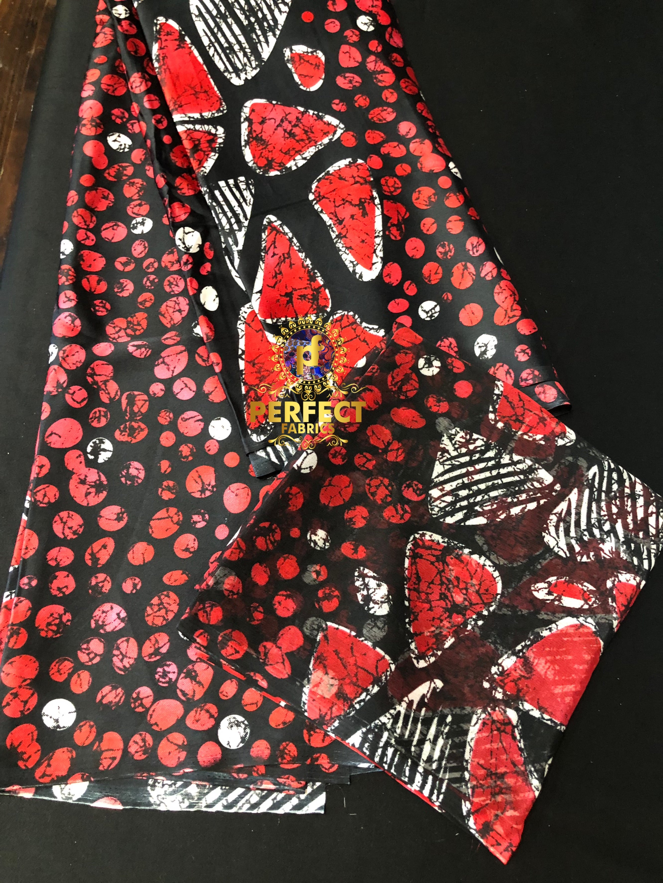 Red Adire Silk Set – PERFECT FABRICS