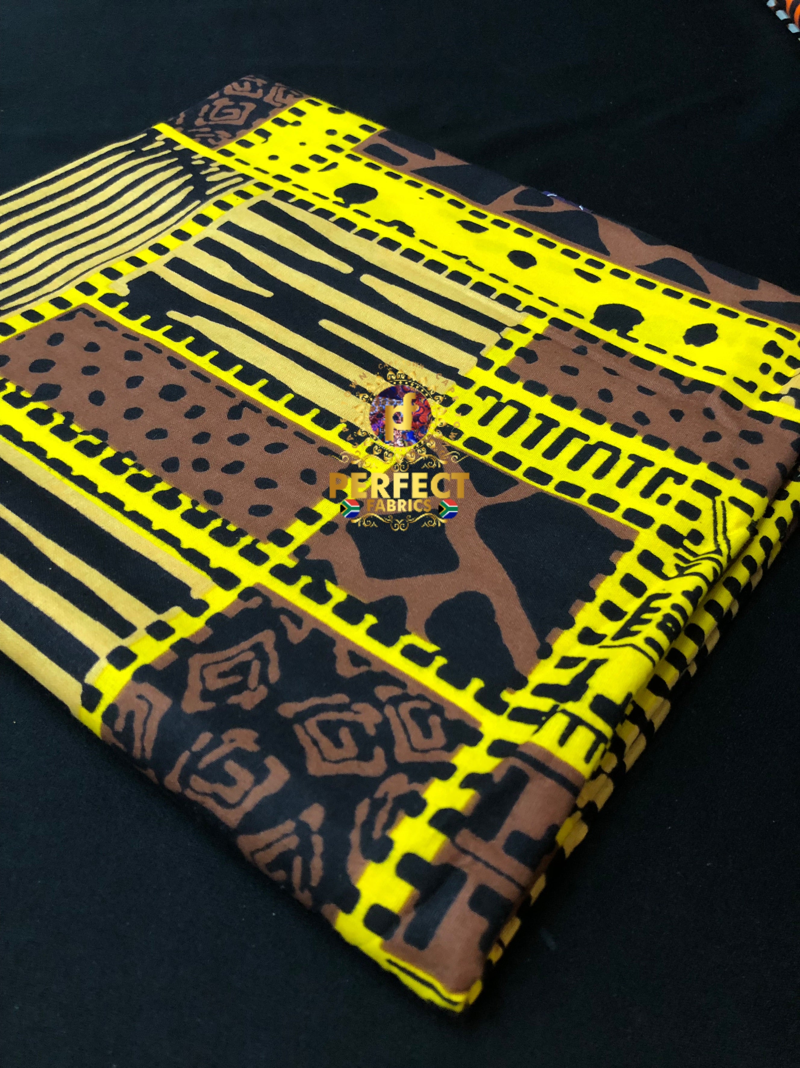 Brown & Yellow Tribal Ankara – PERFECT FABRICS