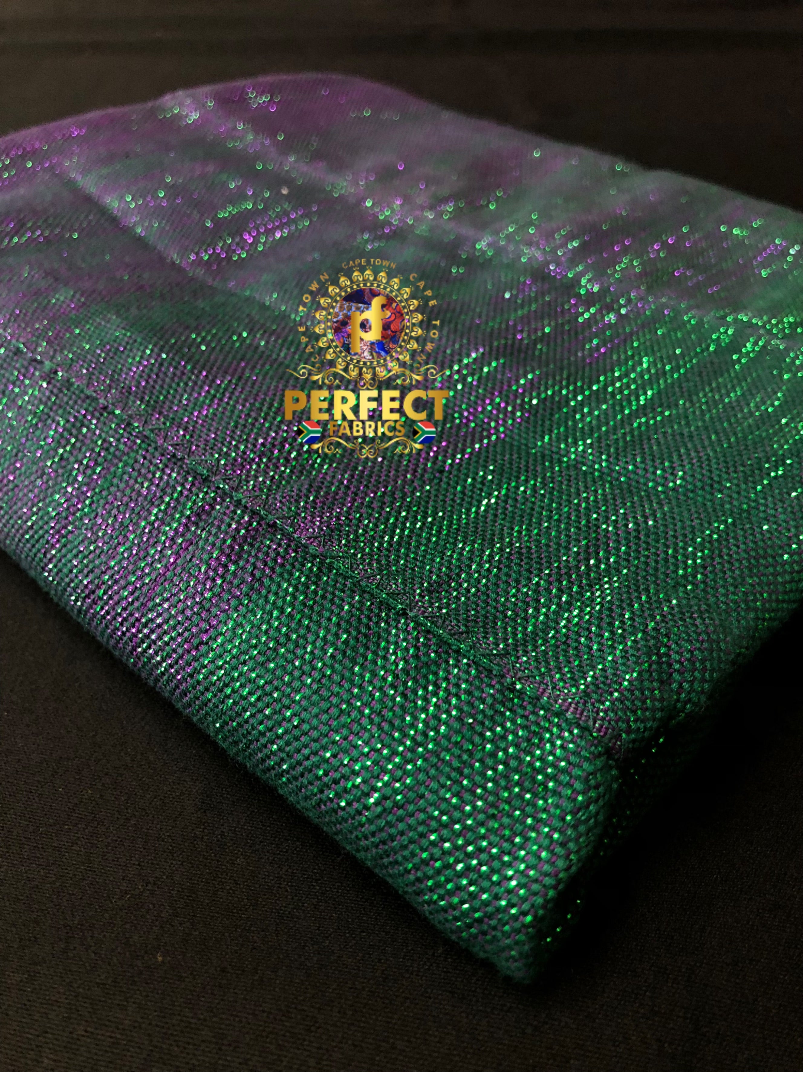 Green & Purple Ombré Shimmery Plain Kente – PERFECT FABRICS