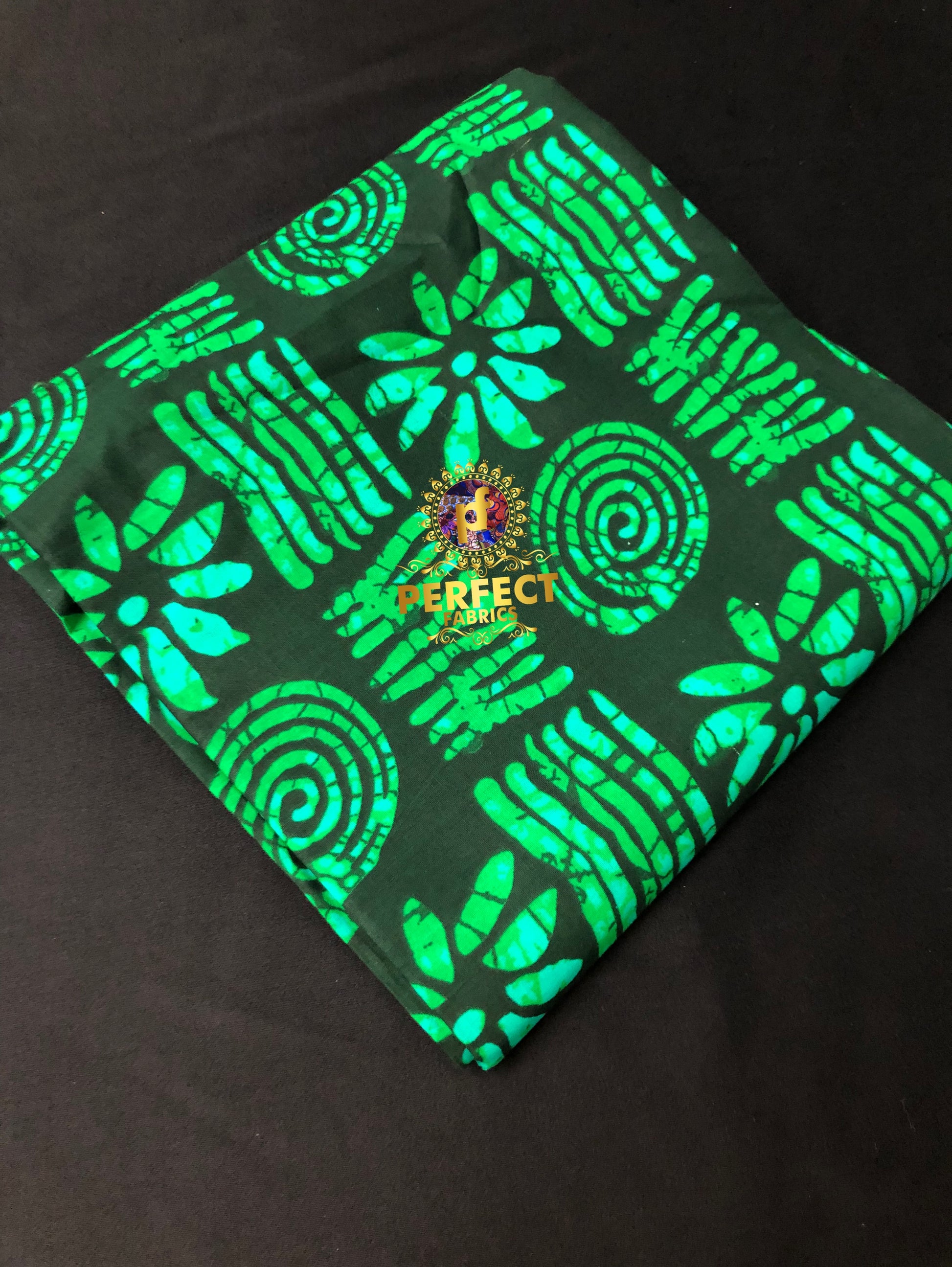 Green Tribal Ankara – PERFECT FABRICS
