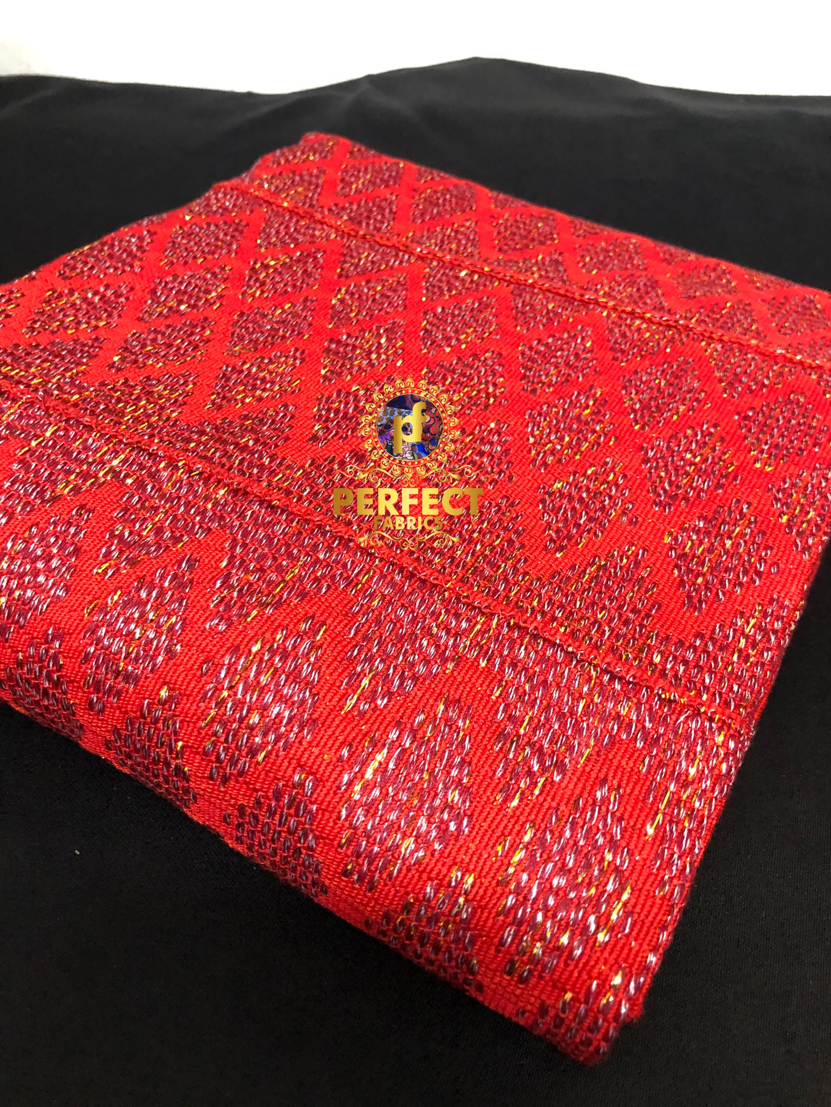 Red Ashanti Kente – PERFECT FABRICS