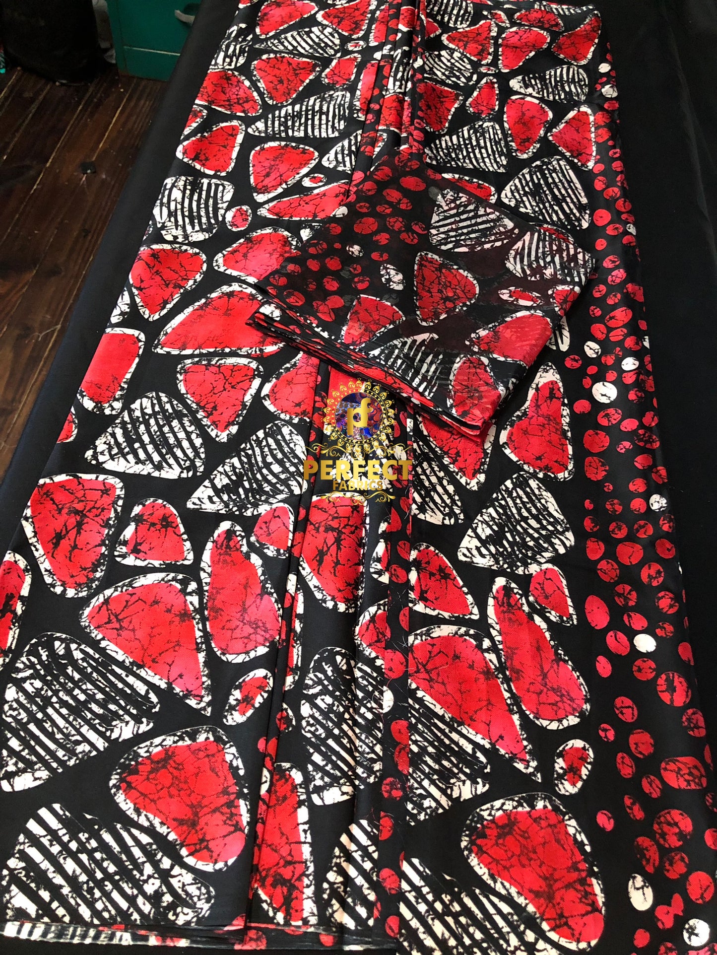 Red Adire Silk Set – PERFECT FABRICS