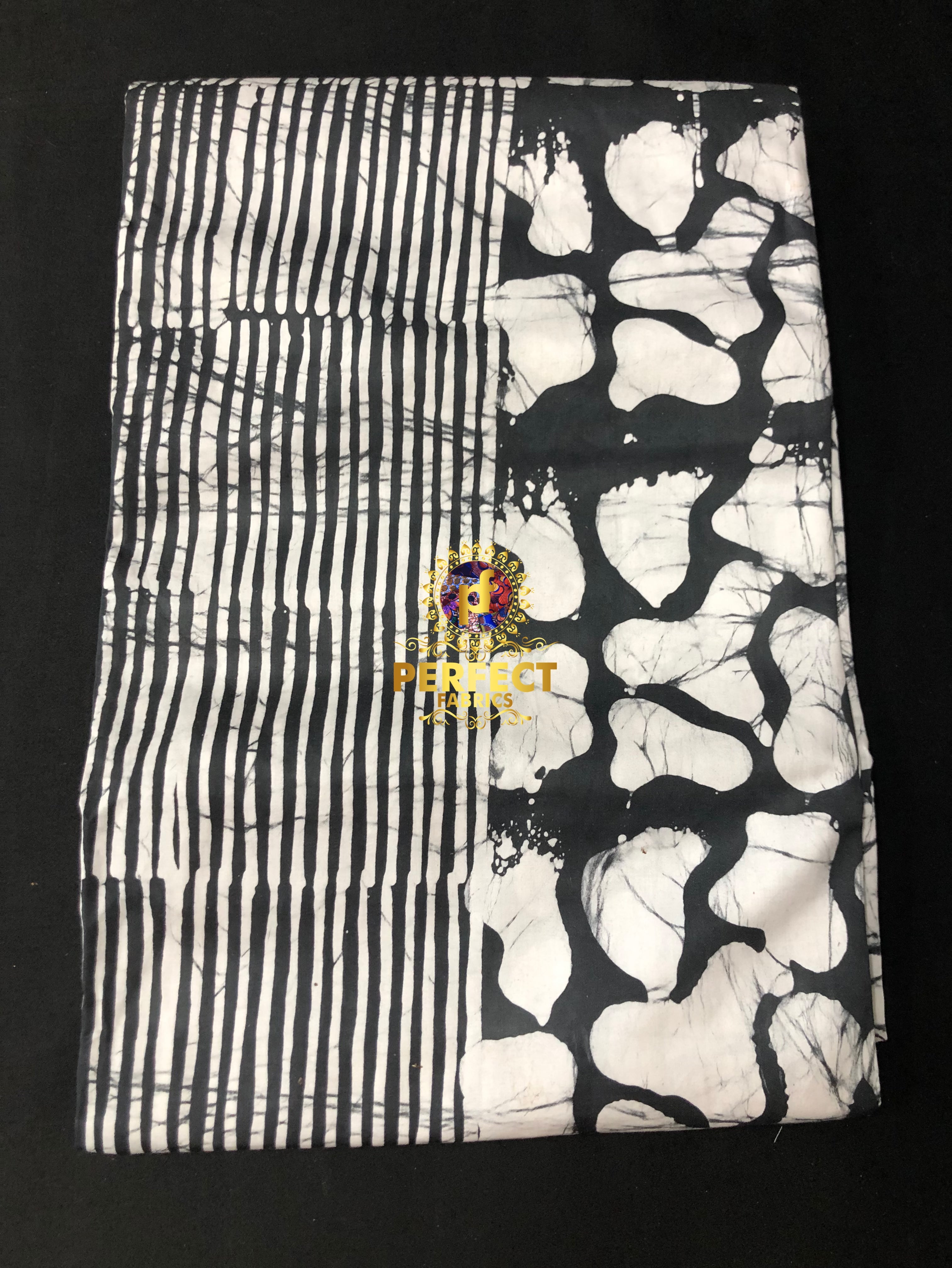 Black & White Cotton Adire – PERFECT FABRICS